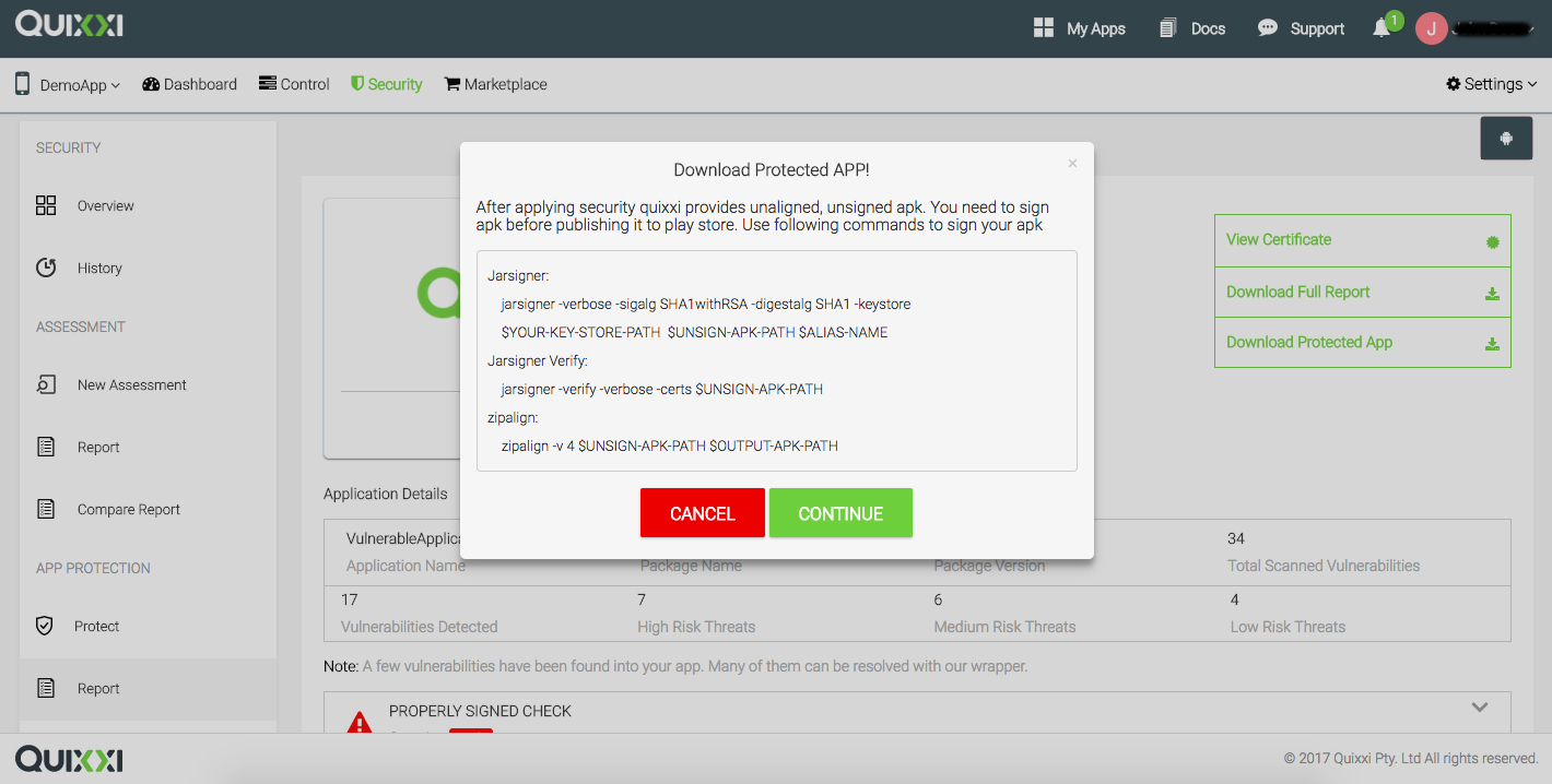 Android - Quixxi Security