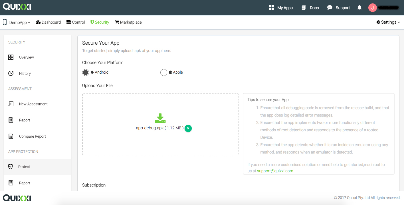 Android - Quixxi Security